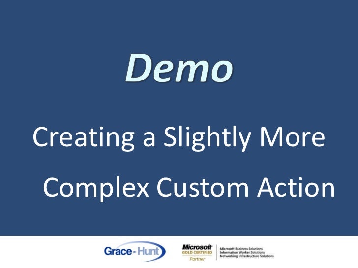 Introduction To Developing Custom Actions Within Sharepoint