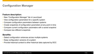 What's New in SAP HANA SPS 11 DB Control Center (Operations) | PPT