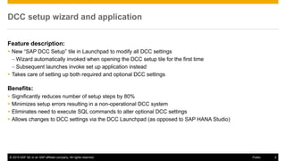 What's New in SAP HANA SPS 11 DB Control Center (Operations) | PPT