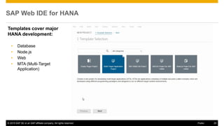 SAP HANA Native Application Development | PPTX