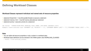 What's new on SAP HANA Workload Management | PPTX