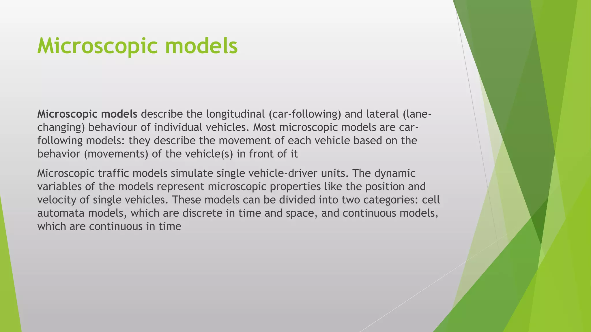 Review On Microscopic Traffic Model Using Artificial Intelligence Ppt
