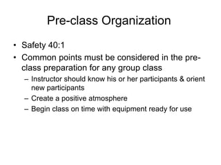 Sps451 t14 instructing a group exercise class | PDF