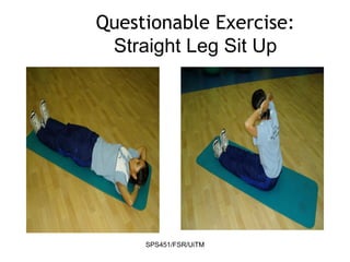 Sps451 t9 questionable exercises & safe alternatives | PPT
