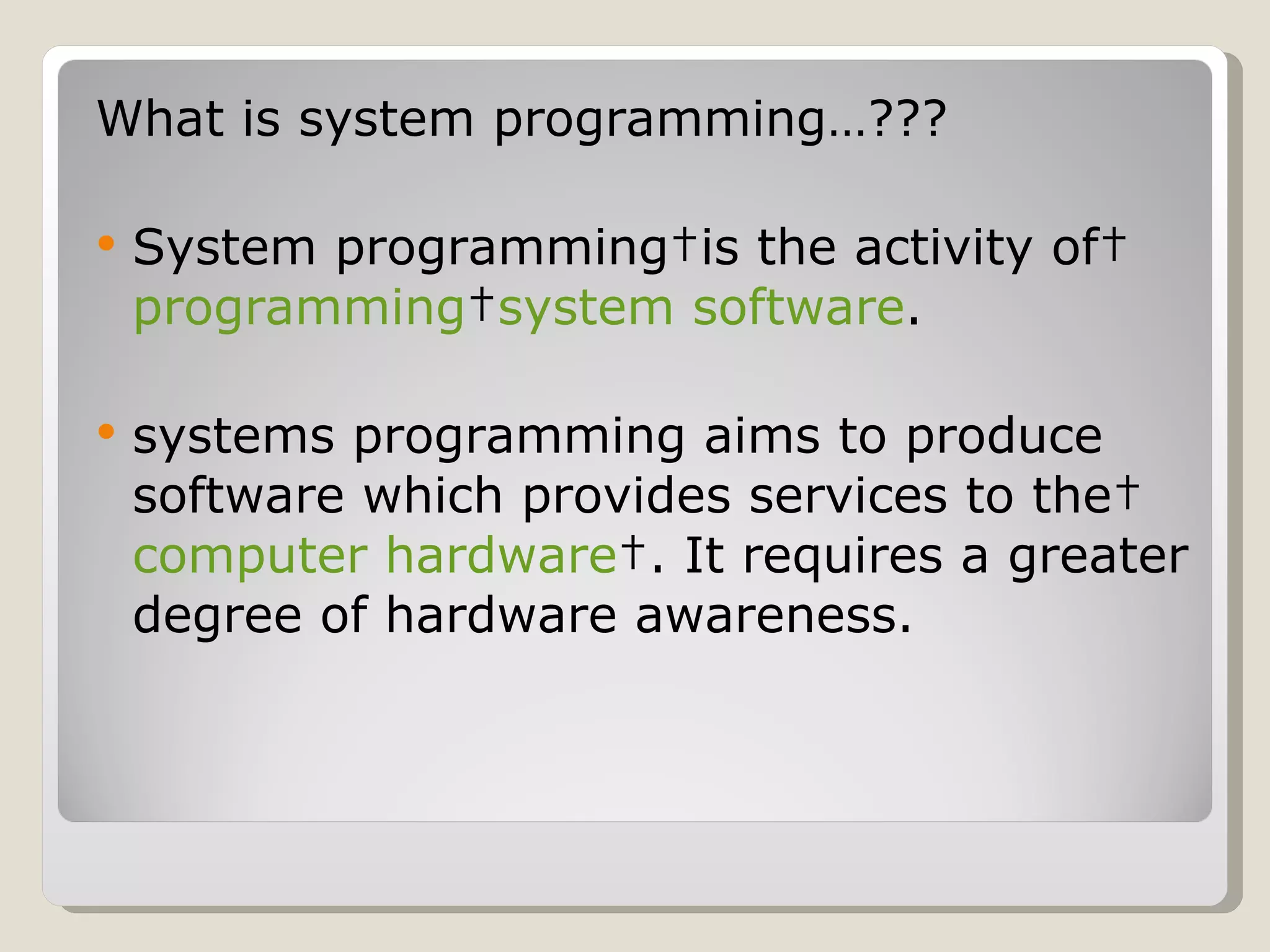 EVOLUTION OF SYSTEM | PPT
