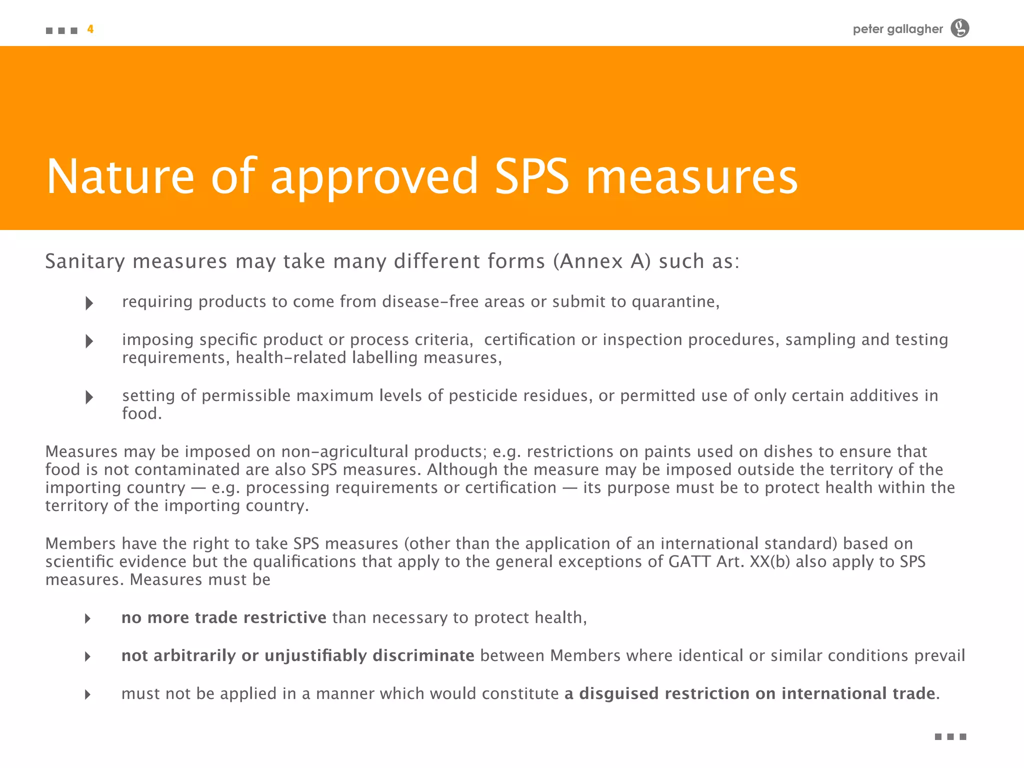 An overview of the SPS Agreement | KEY | Medical Health