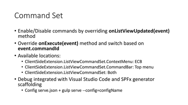 Understanding SharePoint Framework Extensions | PPT