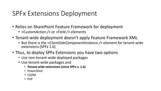 Understanding SharePoint Framework Extensions | PDF