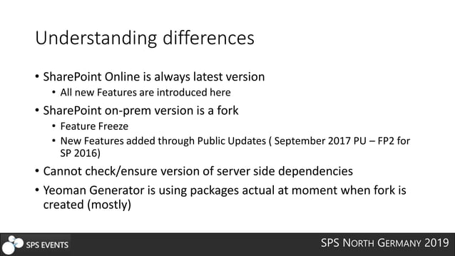 Developing with SharePoint Framework (SPFx) on-premises | PPT