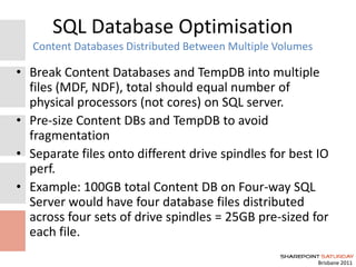 Building the Perfect SharePoint 2010 Farm - SPS Brisbane 2011 | PPT