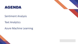 Sentiment Analysis with Azure Machine Learning | PPTX