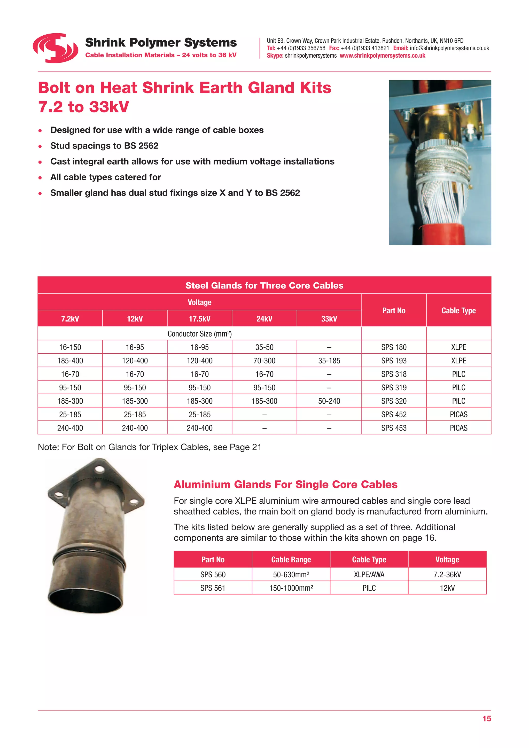 Shrink Polymer Systems - Heat Shrink Cable Joints & Cable Terminations ...