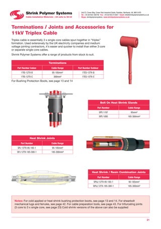 Shrink Polymer Systems - Heat Shrink Cable Joints & Cable Terminations ...