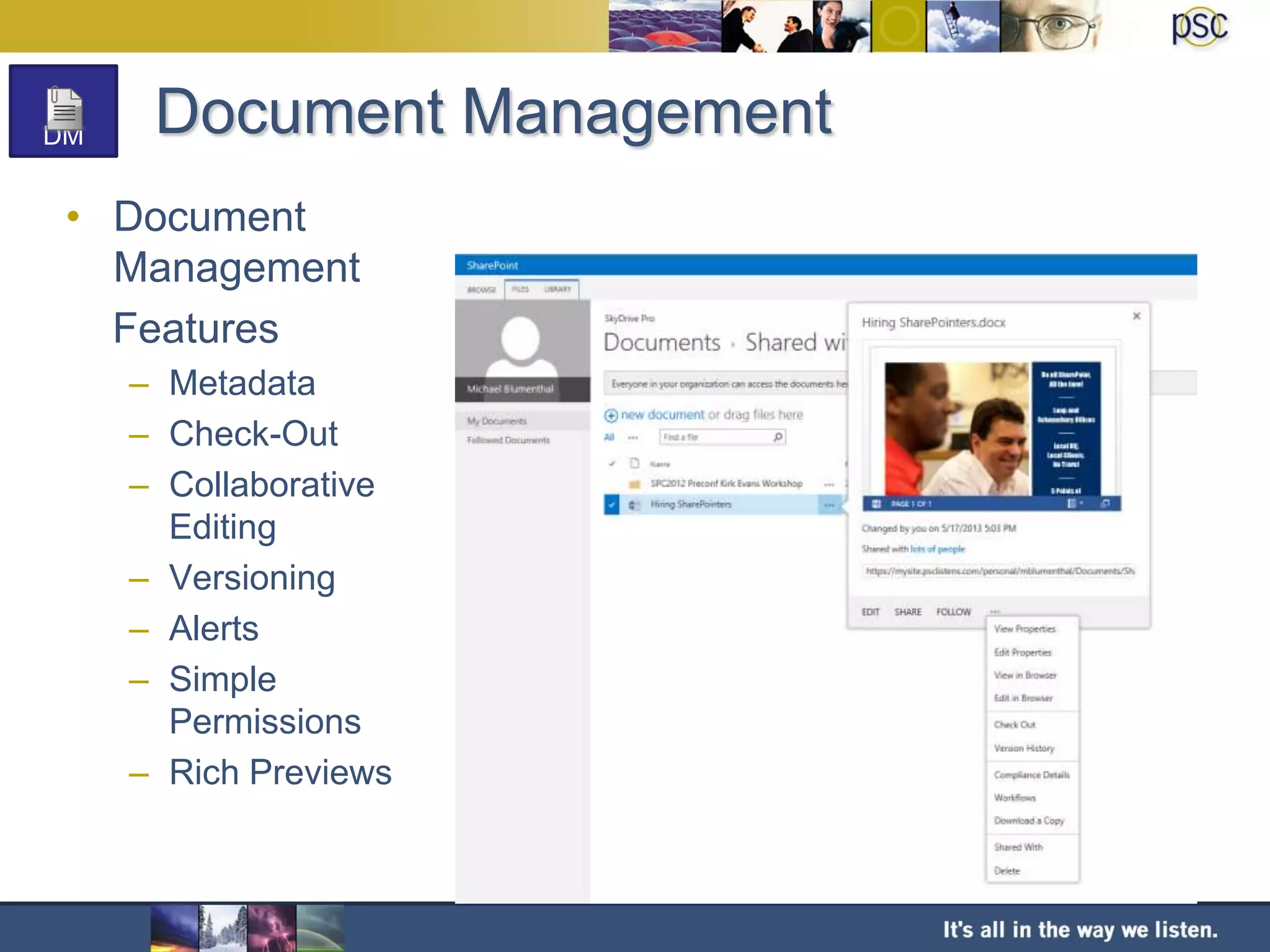 Introduction to SharePoint 2013 by Michael Blumenthal | PPTX | Desktop Publishing | Computer ...