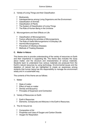 Secondary Science Syllabus | PDF