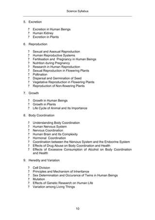 Secondary Science Syllabus | PDF