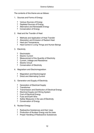 Secondary Science Syllabus | PDF