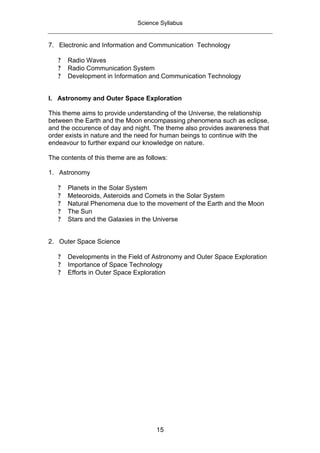 Secondary Science Syllabus | PDF
