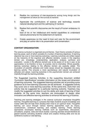 Secondary Science Syllabus | PDF