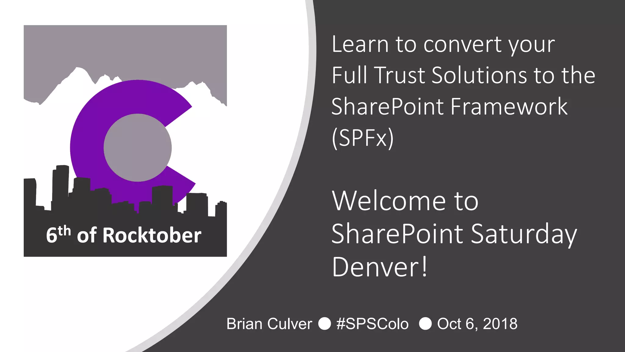 Convert Your Full Trust Solutions To The Sharepoint Framework Spfx Ppt