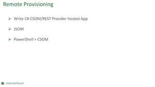 Spsct15 power shell_csom - amit vasu | PPT