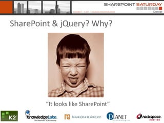 SPSDenver - SharePoint & jQuery - What I wish I would have known | PPTX | Web Design and HTML ...