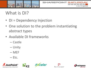 Writing Testable Code in SharePoint | PPTX