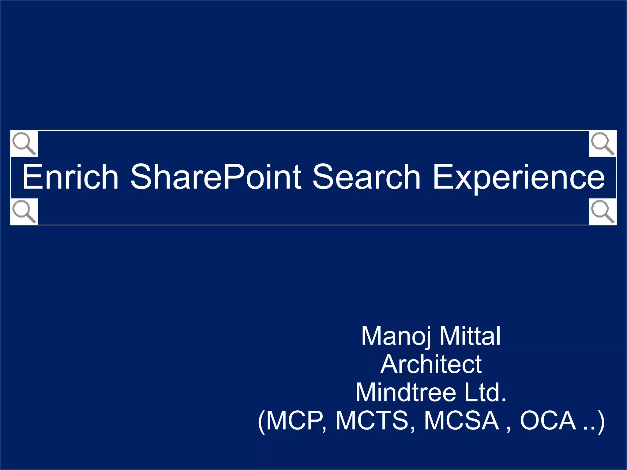 SharePoint Search Enrichment | PPT