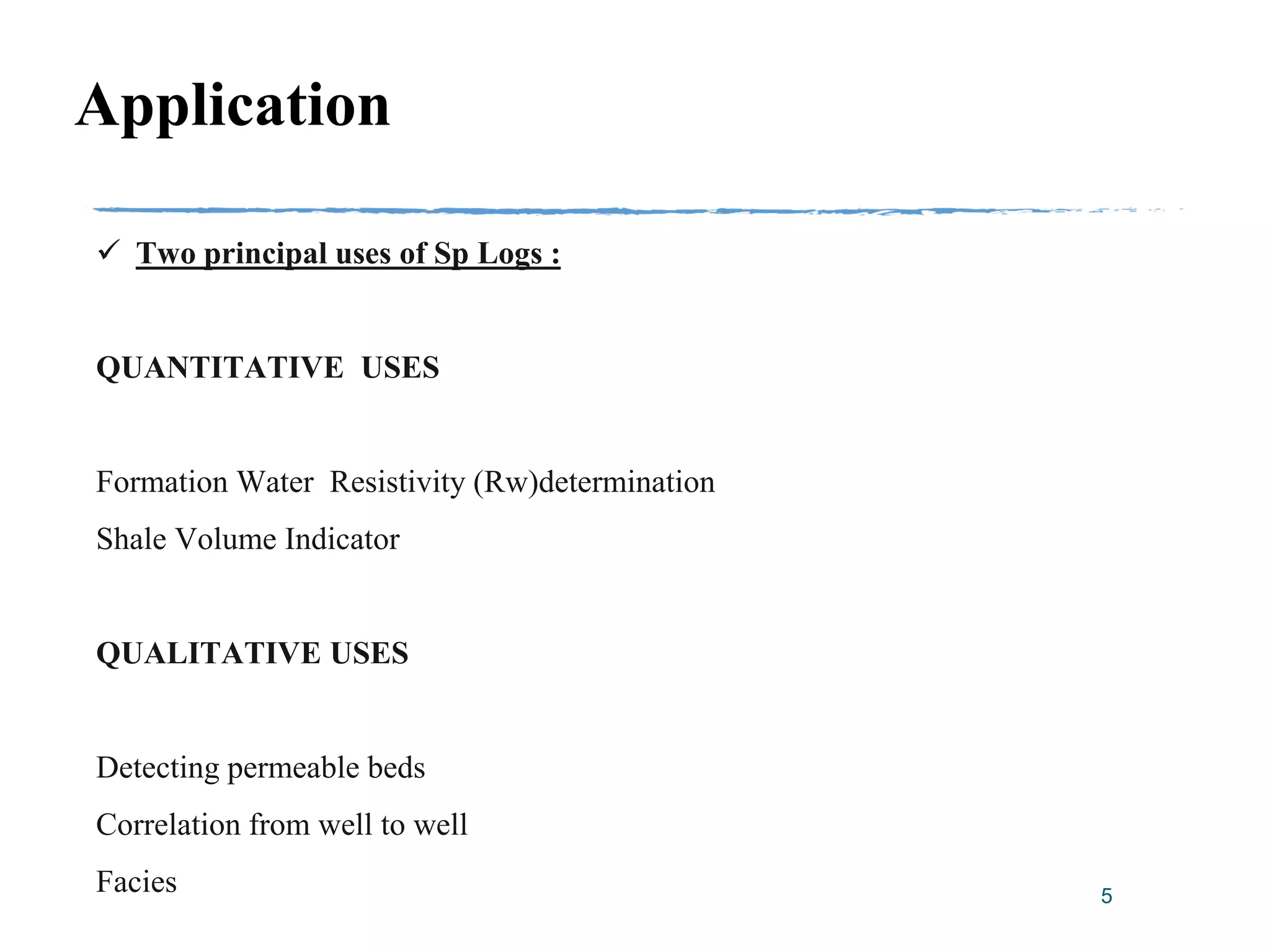 Sp log - Well logging | PDF