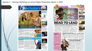 Overview of School Paper Production - Seminar-Workshop on School Paper ...