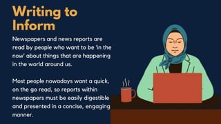 Learning Newspaper Report writing Skills in the Elementary Level | PPT