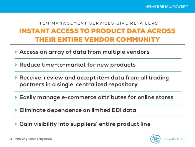Improving Item Management