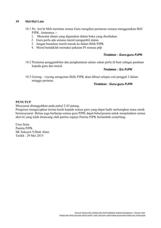 Spsk minit mesyuarat pjpk (bil 2) 2015 fir | DOC