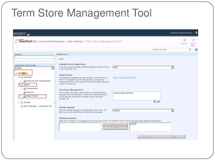 Creating SharePoint 2010 termstores using MindManager