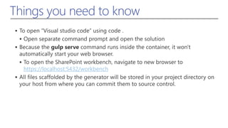 SPFx Team based Development using Docker | PPTX