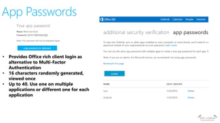 SPSLisbon 2017 Office 365 Multi-factor Authentication with Microsoft Azure Active Directory ...