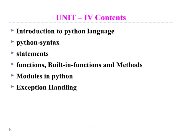 Spsl iv unit final | PPT