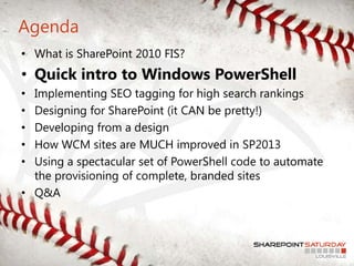 Build your SharePoint Internet Presence with PowerShell | PPTX | Web Development | Internet