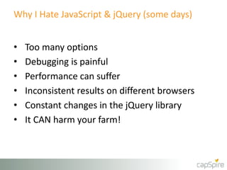SPSNH 2014 - The SharePoint & jQueryGuide | PPT