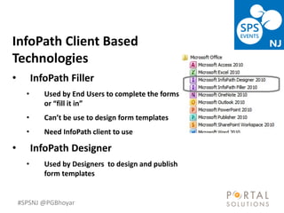 SPSNJ 2013 Building Business Solutions using InfoPath | PPT