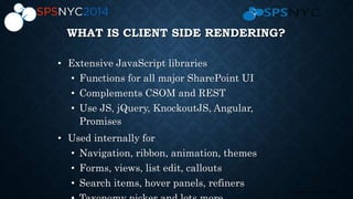 SharePoint 2013 Client Side Rendering | PPTX | Web Design and HTML ...