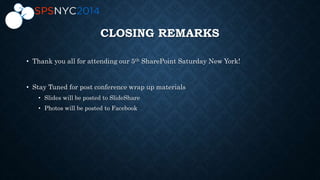 Opening / Closing Remarks | PPT