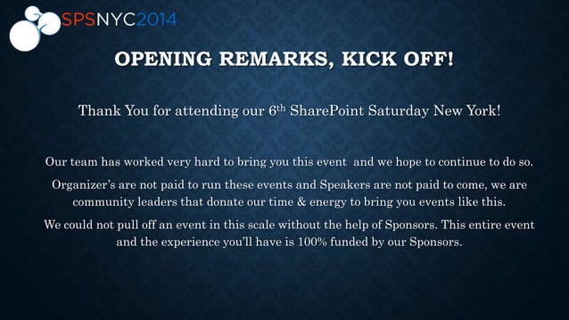 Opening / Closing Remarks | PPT