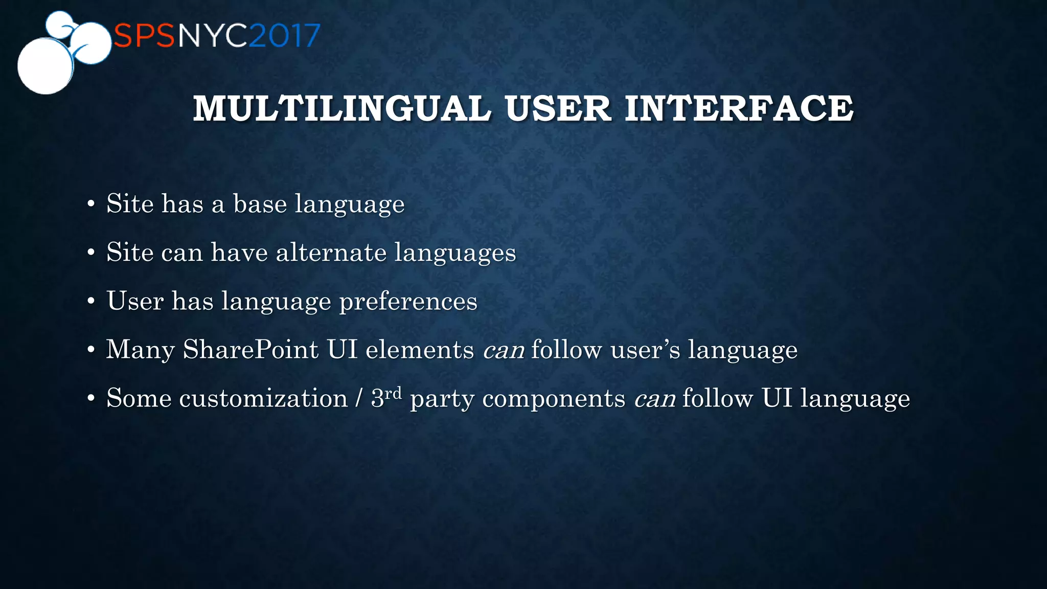 Your Tower of Babel Reaches the Cloud: Languages and Office 365 | PPT