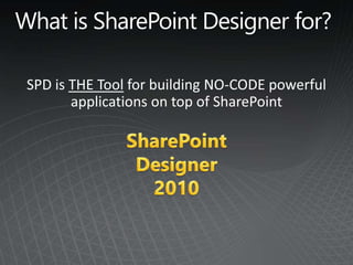 Building Composite Applications using SharePoint Designer 2010 | PPT