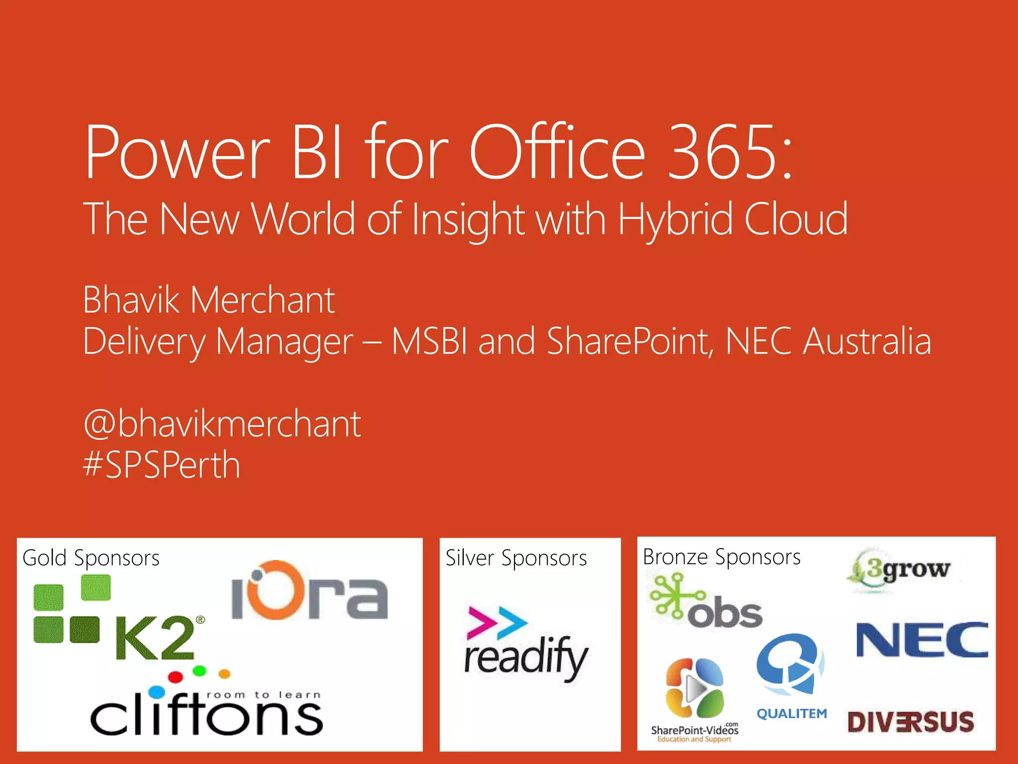 Power BI in Office 365 | PPT