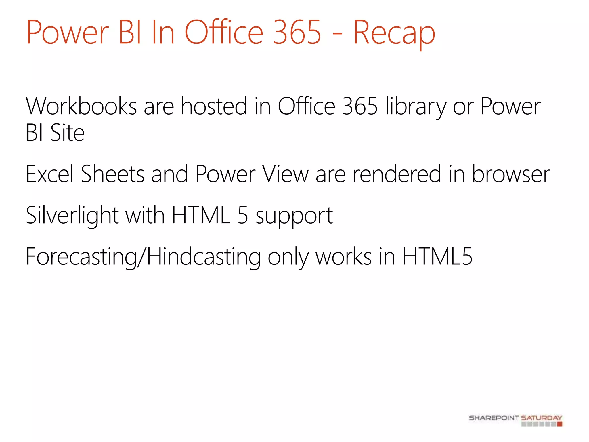 Power BI in Office 365 | PPT