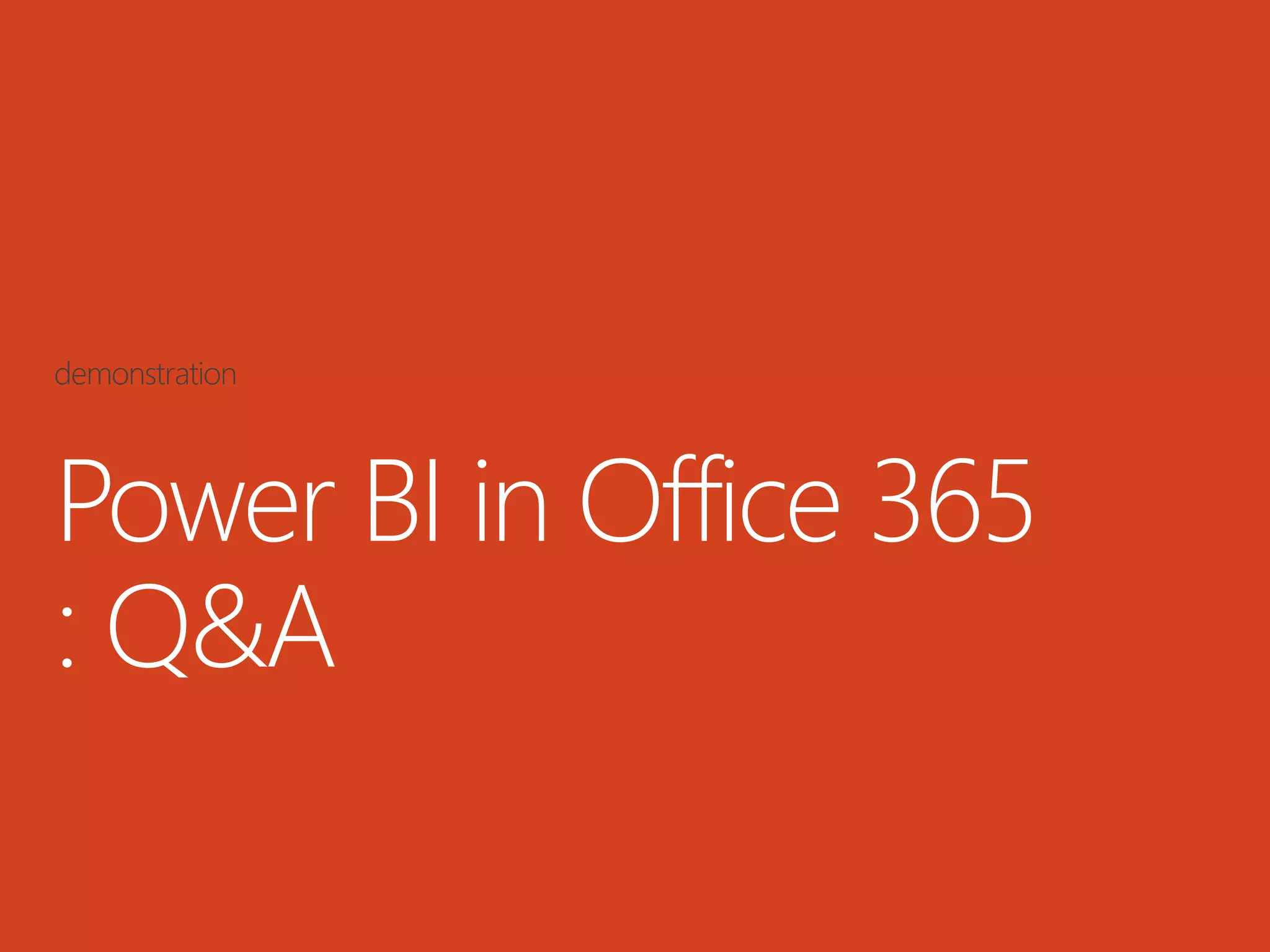 Power BI in Office 365 | PPT