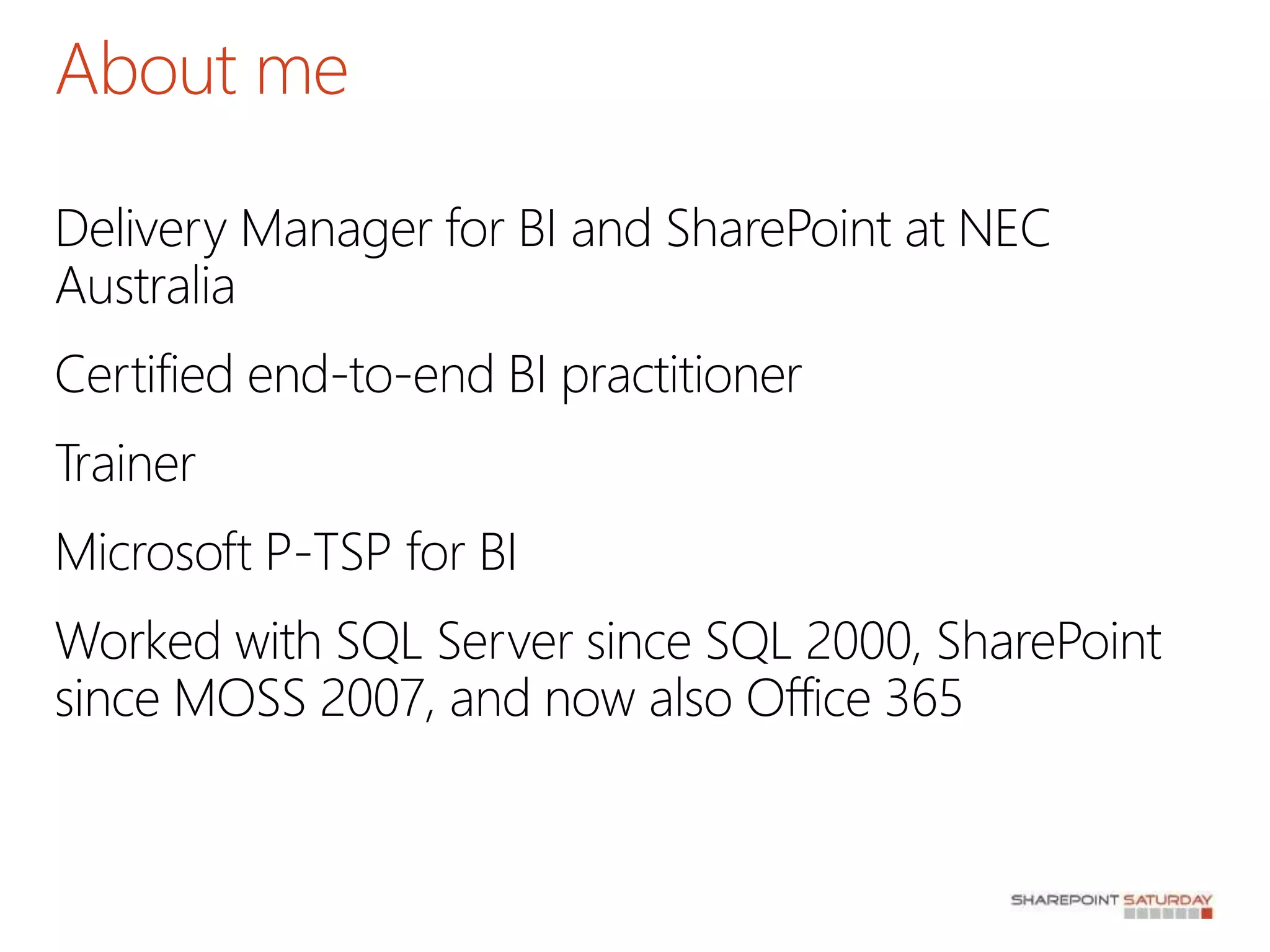 Power BI in Office 365 | PPT