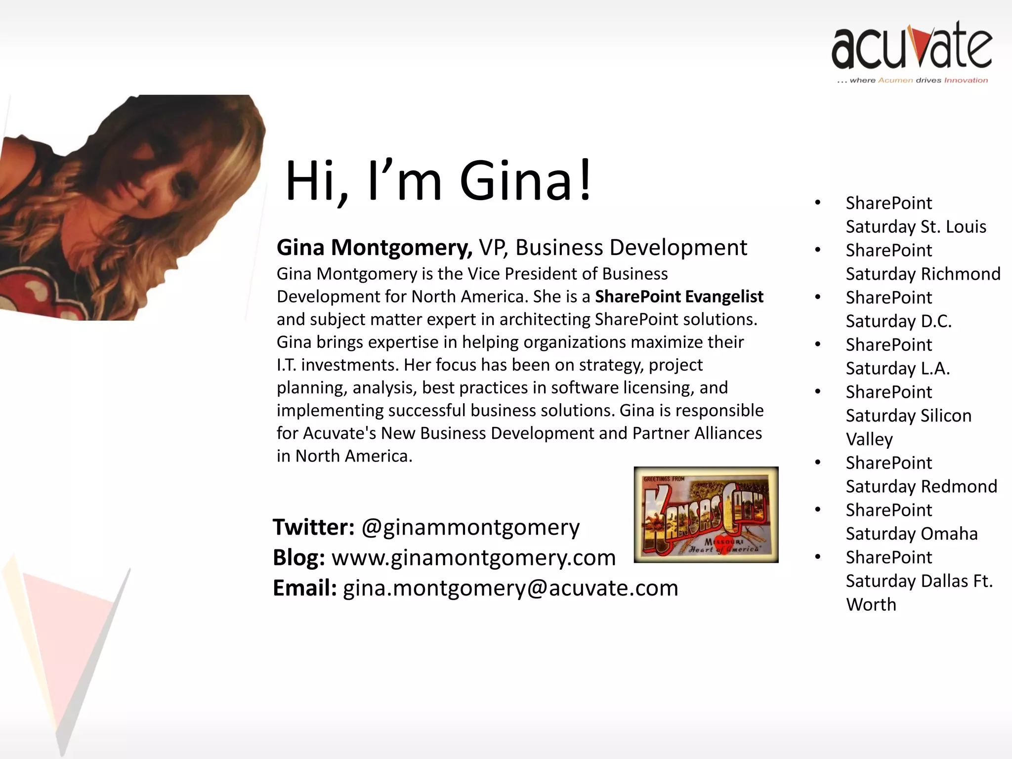 "5 Inspiring Reasons to Manage Projects on SharePoint 2013" SPSRED13 | PDF